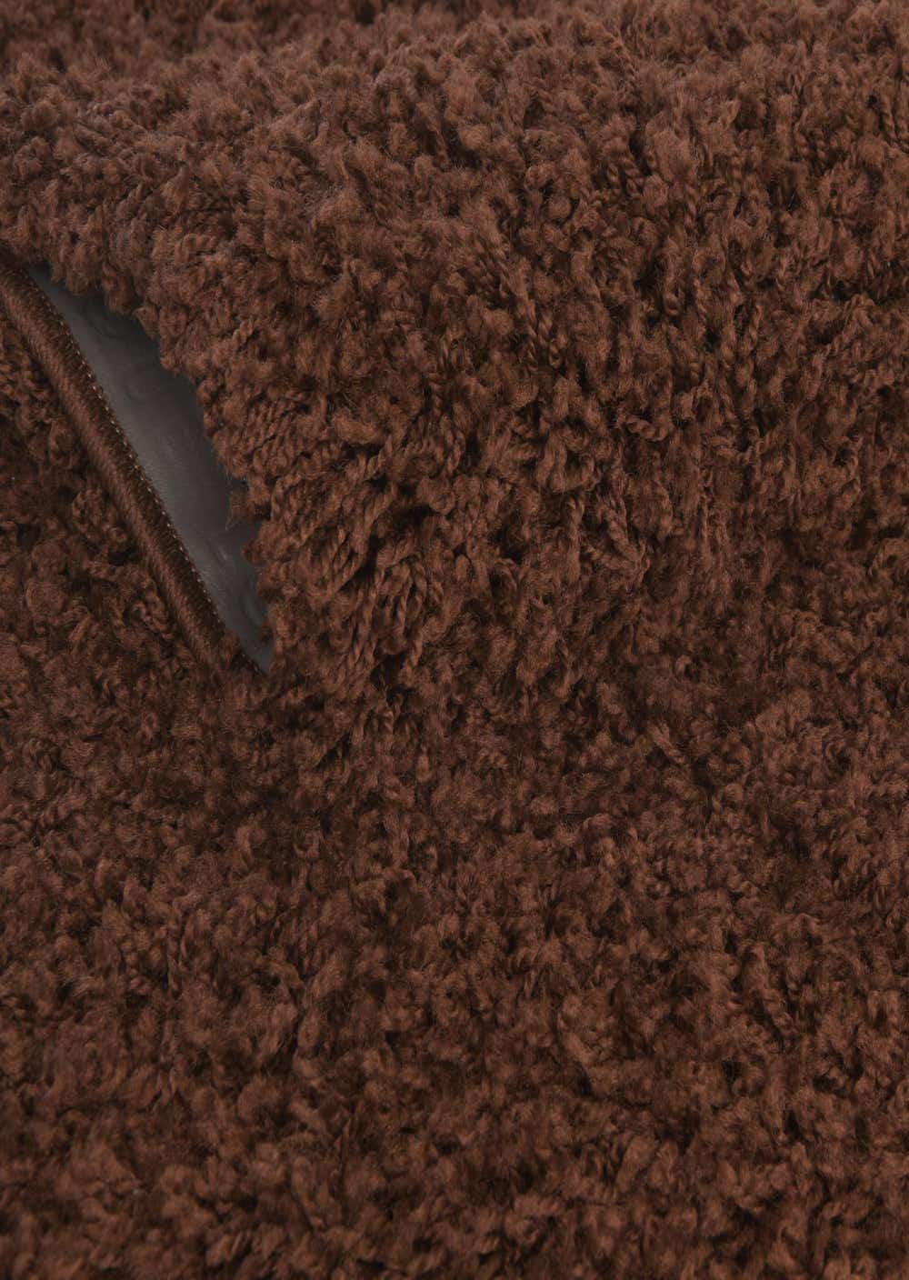 Chocolate Brown 8' x 10' Solid Shag Rug | eSaleRugs