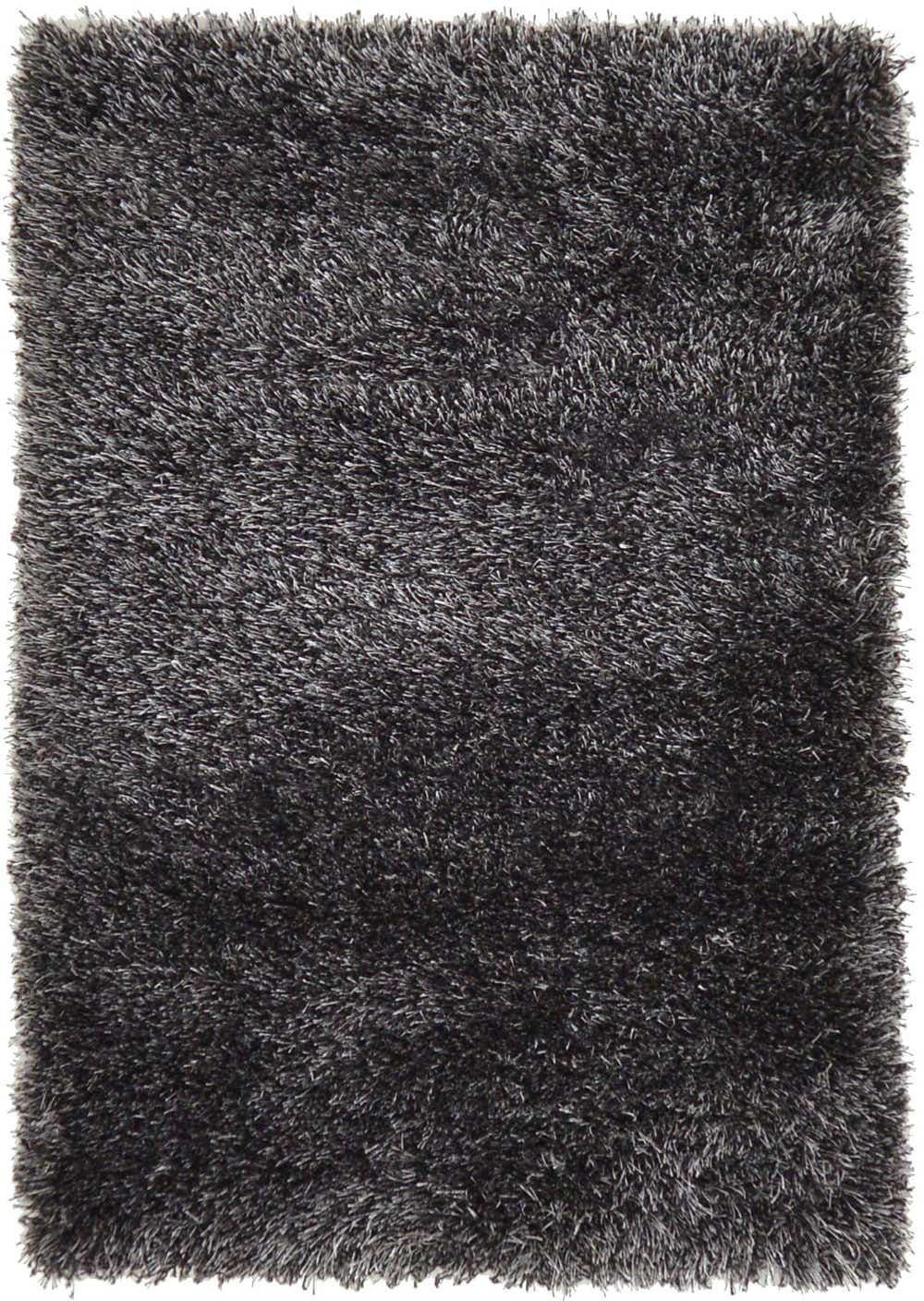 Black 2' 2 x 3' Luxe Solid Shag Rug | eSaleRugs