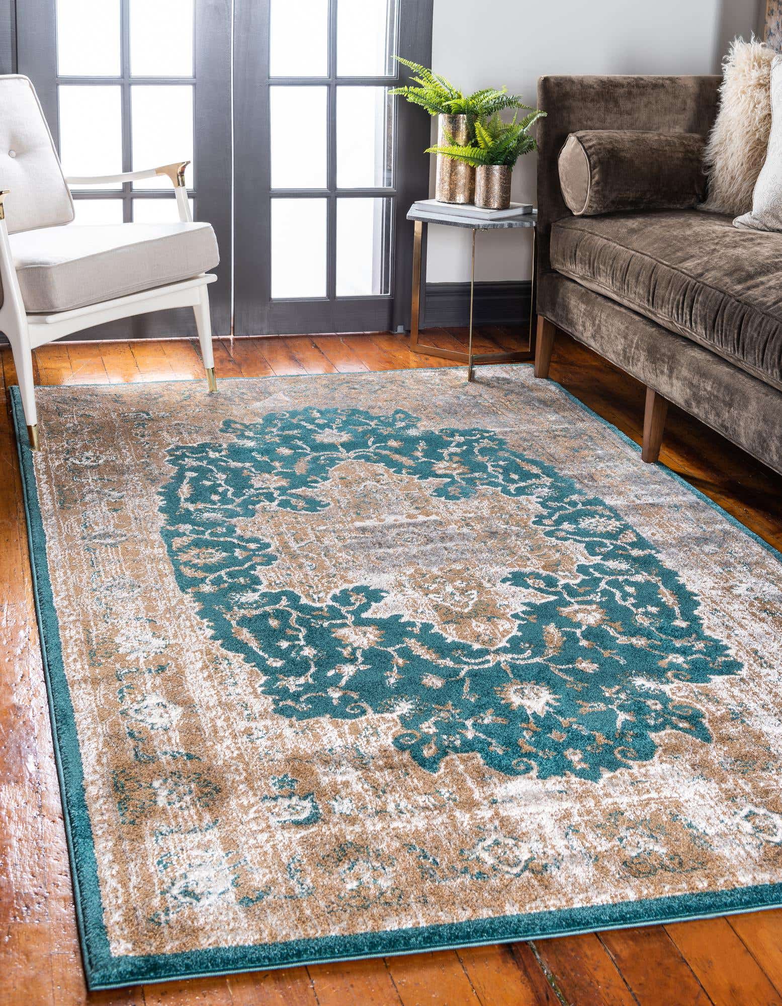 Teal 8' x 10' Aria Rug | eSaleRugs