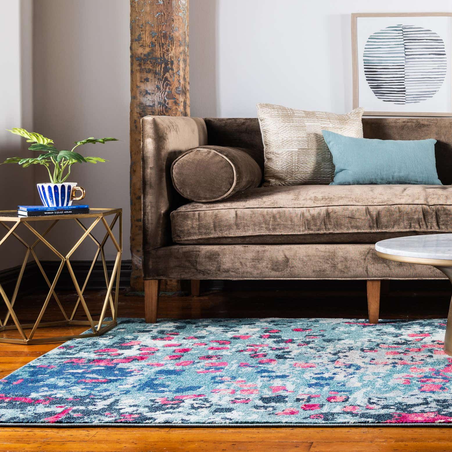 Blue 9' x 12' Barcelona Rug | eSaleRugs