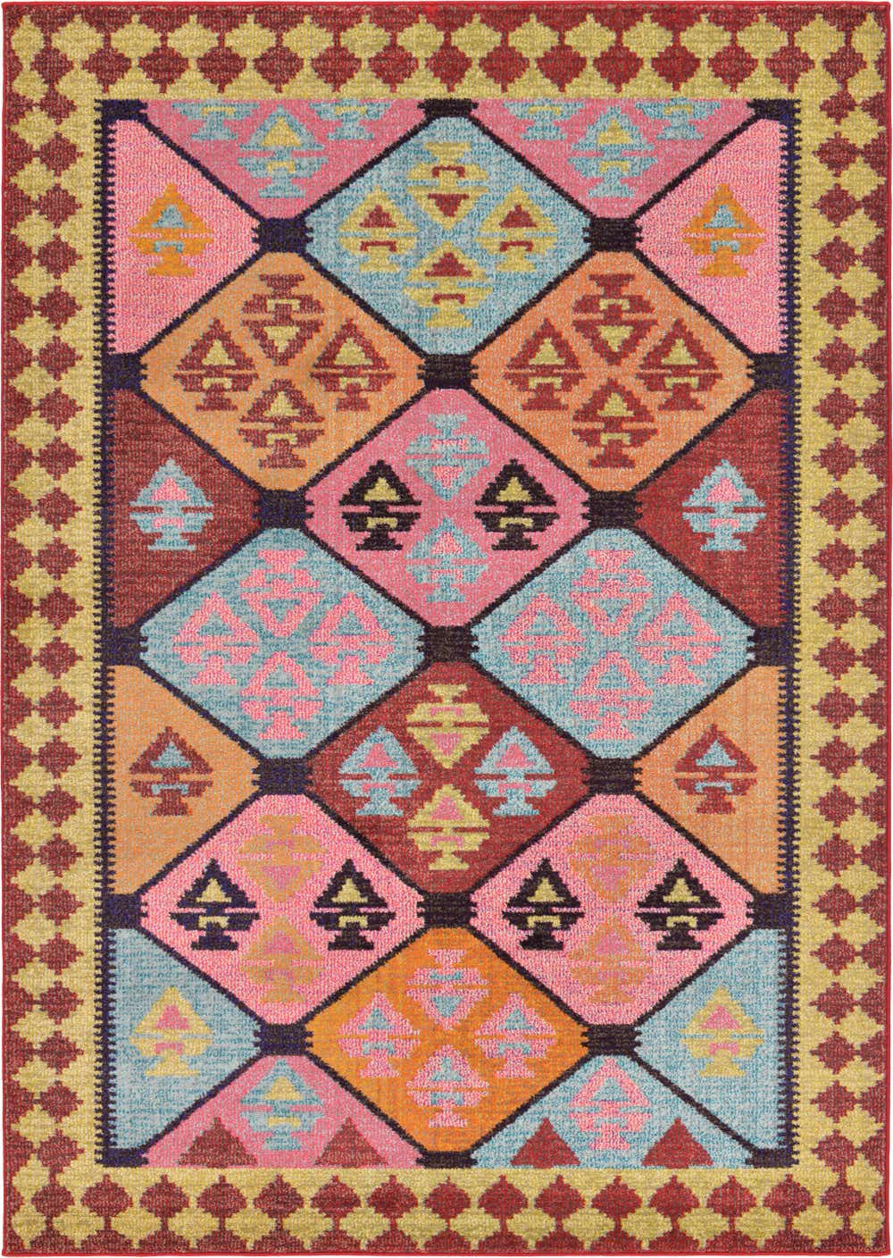 Multicolor 5' x 8' Santa Fe Rug | eSaleRugs