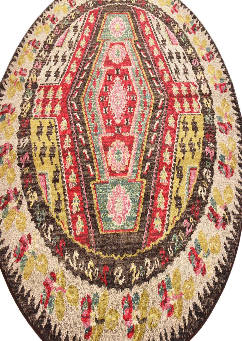 Multicolor 6' x 6' Santa Fe Round Rug | eSaleRugs