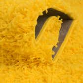 Tuscan Sun Yellow 2' 2 x 6' 5 Solid Shag Runner Rug | Rugs.com