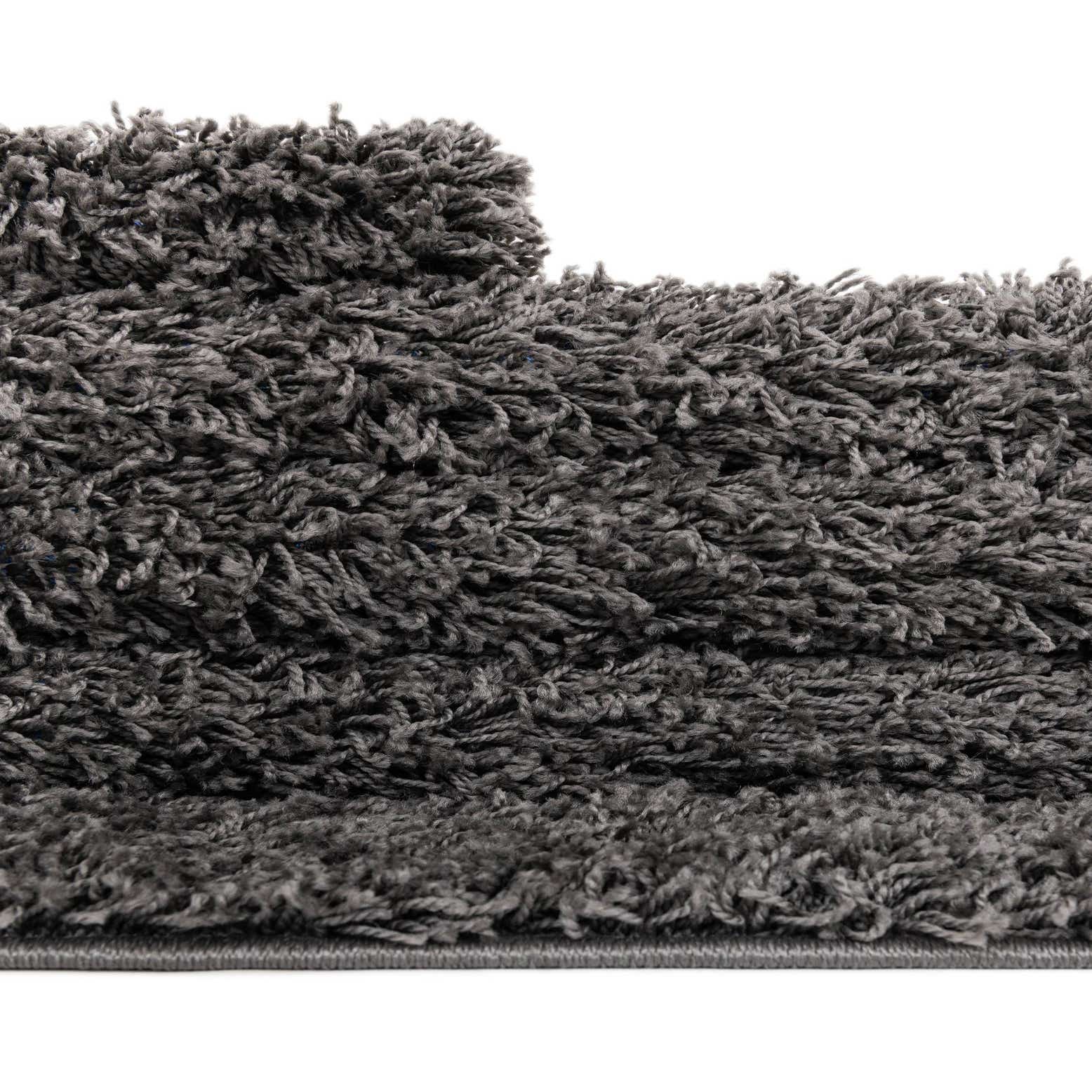 Graphite Gray 2' 6 x 10' Solid Shag Runner Rug | eSaleRugs