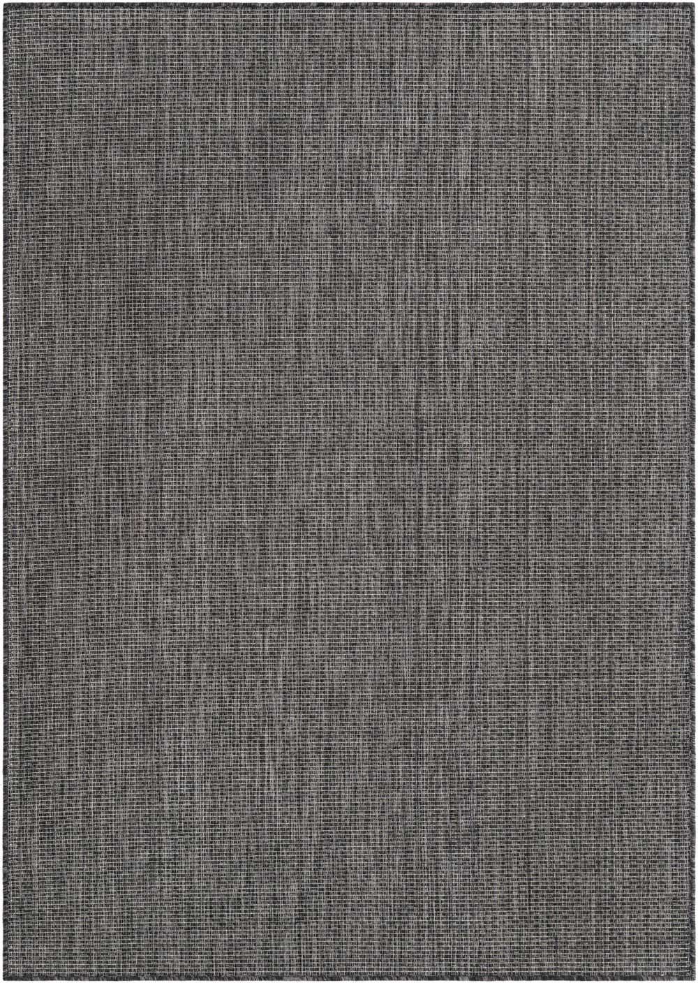 Black 5' x 8' Outdoor Solid Indoor / Outdoor Rug | eSaleRugs