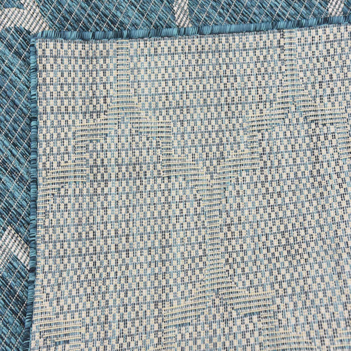 Teal 5' x 8' Outdoor Lattice Rug | Rugs.com
