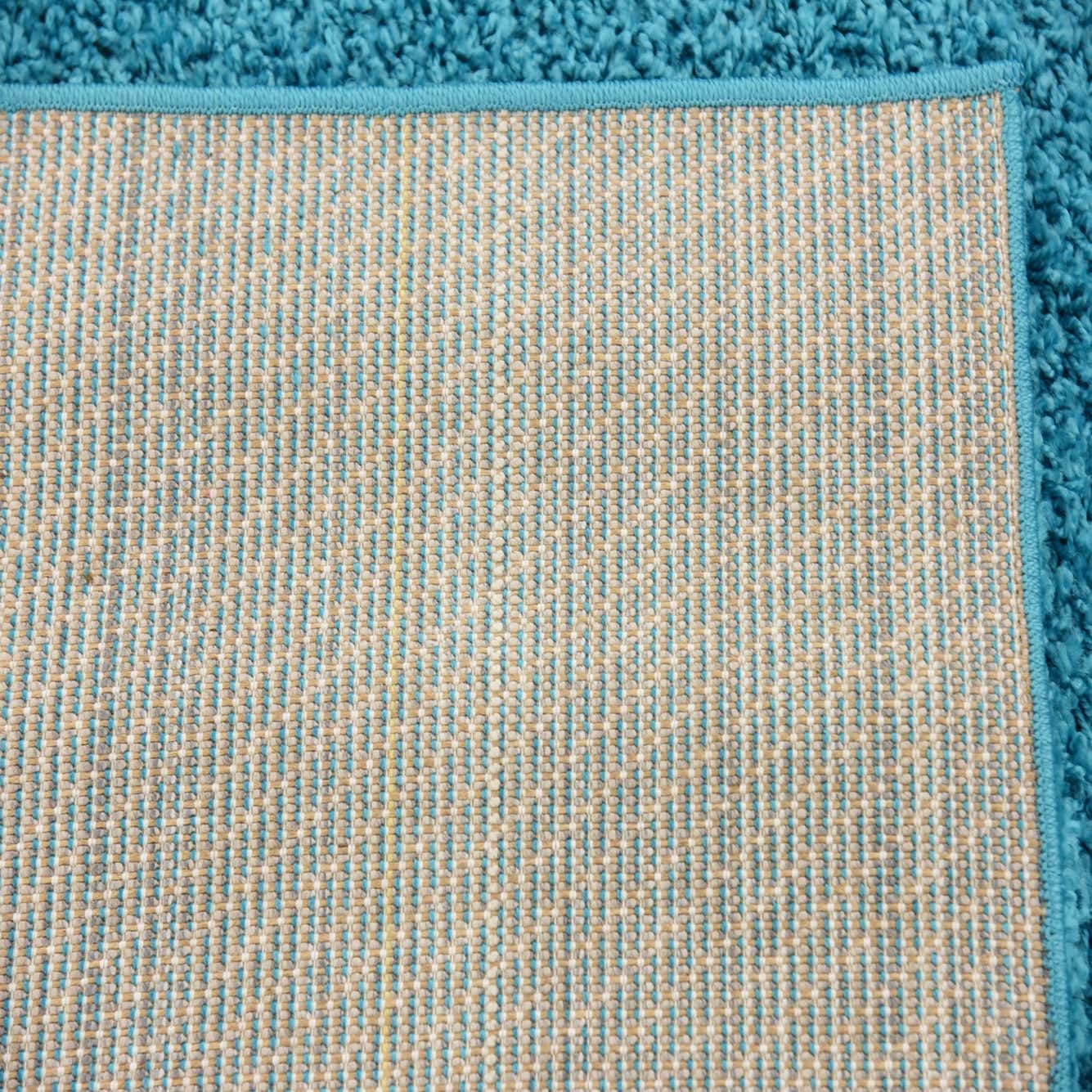 Turquoise 9' x 12' Solid Frieze Rug | eSaleRugs