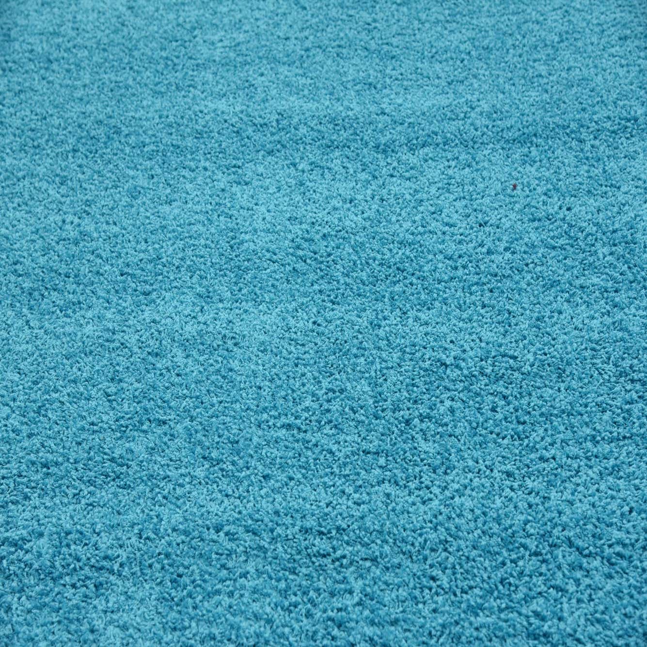 Turquoise 9' x 12' Solid Frieze Rug | eSaleRugs