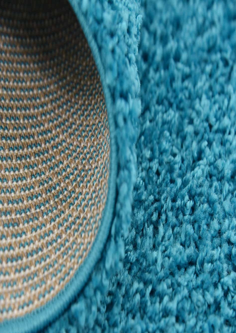 Turquoise 9' x 12' Solid Frieze Rug | eSaleRugs