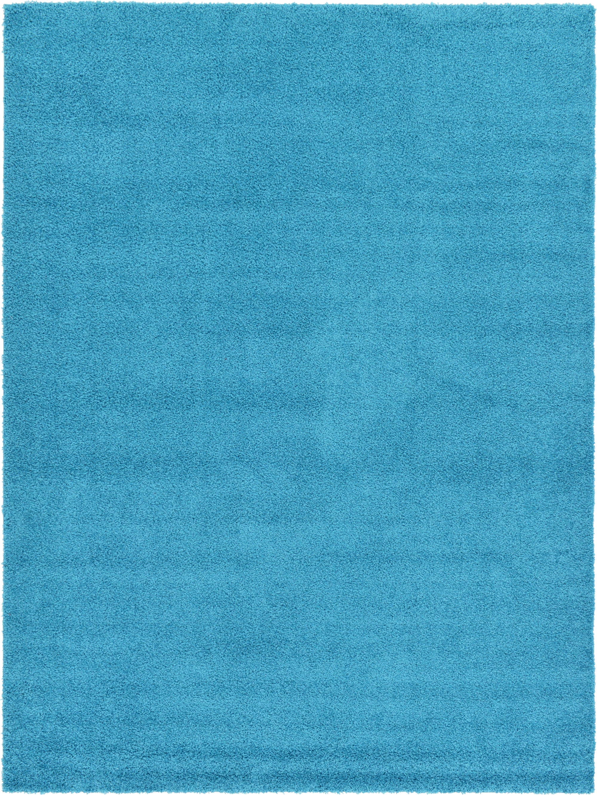 Turquoise 9' x 12' Solid Frieze Rug | eSaleRugs