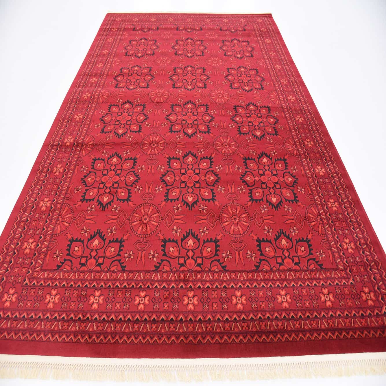 Red 7' x 10' Bokhara Rug | eSaleRugs