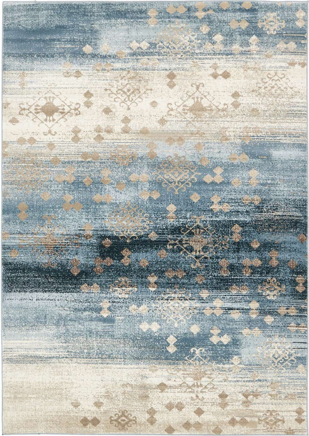 Dark Blue 5' x 8' Mirage Rug | eSaleRugs