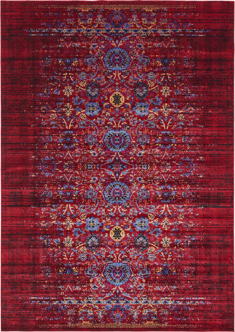 Burgundy 9' x 12' Washable Renaissance Rug | eSaleRugs