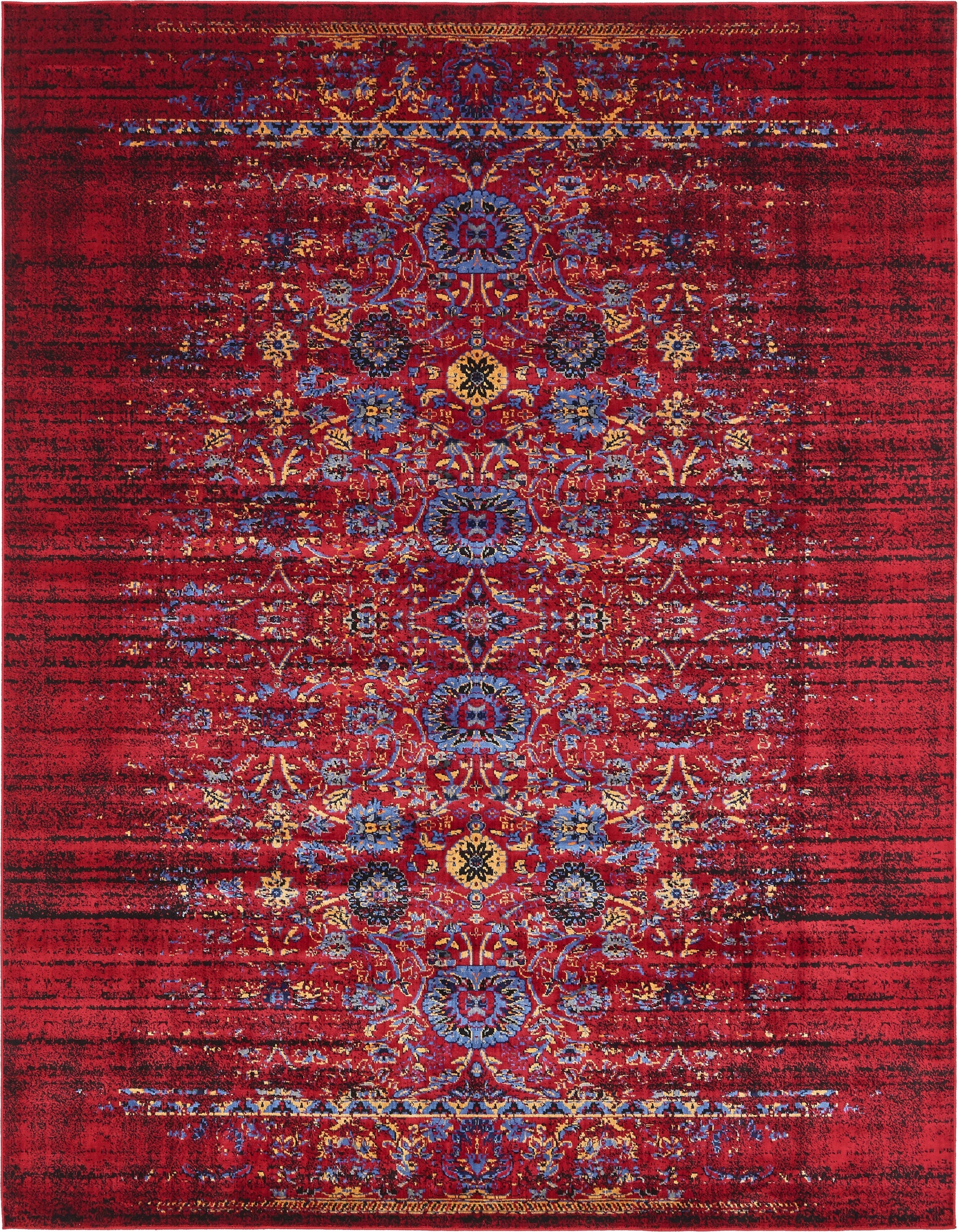 Burgundy 8' x 10' Washable Renaissance Rug | eSaleRugs