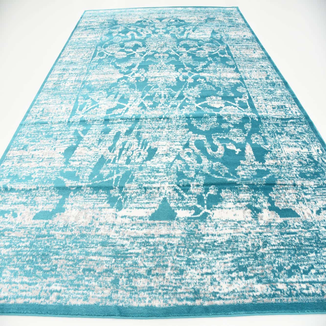 Turquoise 9' x 12' Courtyard Rug | eSaleRugs