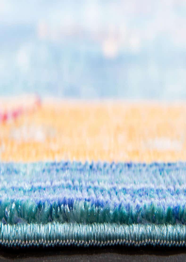 Blue 2' 7 x 9' 10 Aqua Runner Rug | eSaleRugs