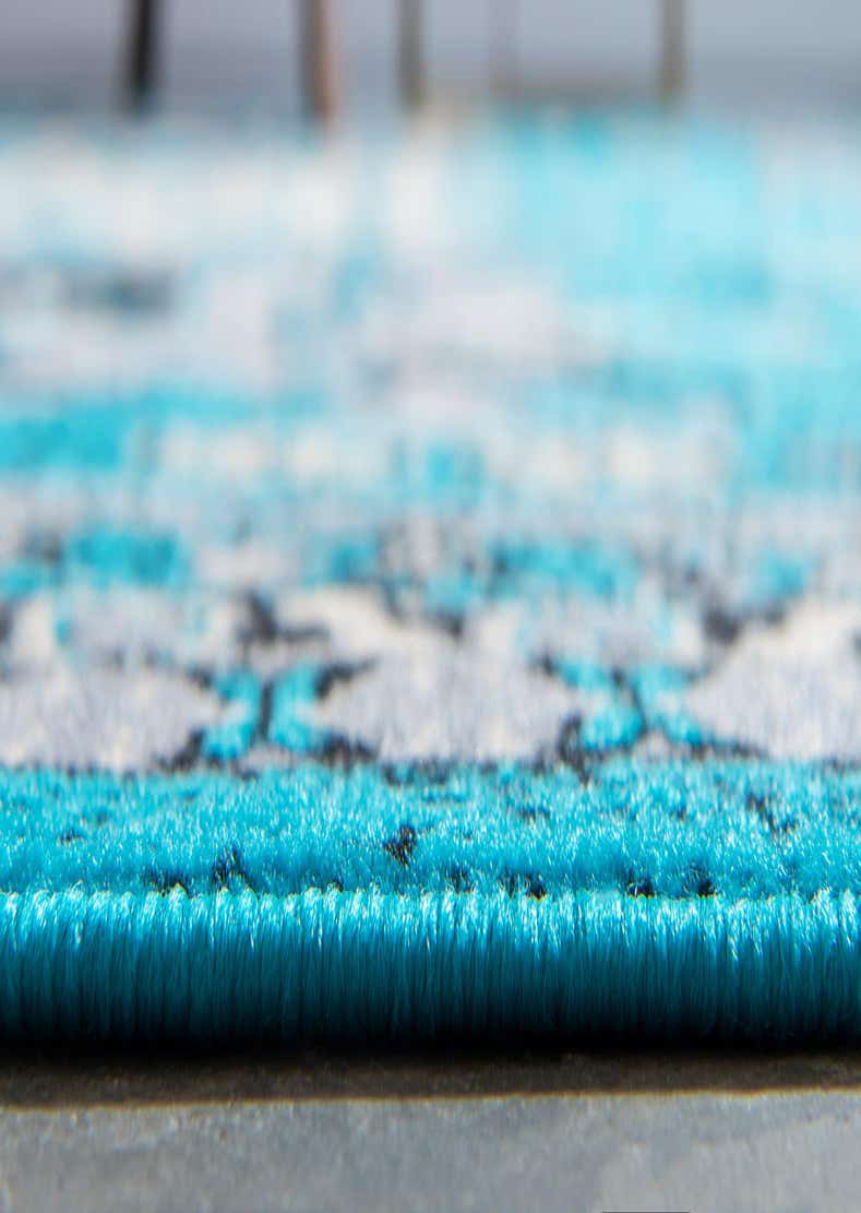 Turquoise 5' x 8' Heriz Design Rug | eSaleRugs