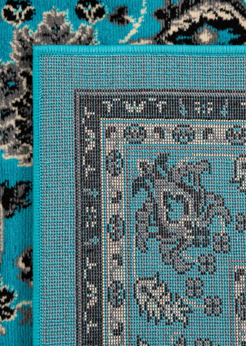 Turquoise 8' x 10' Kashan Design Rug | eSaleRugs
