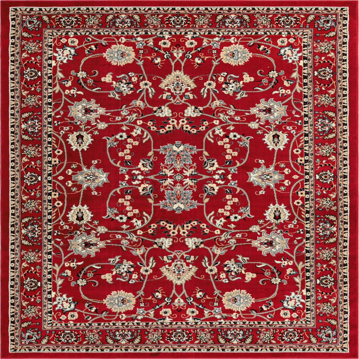 Red 7' x 10' Kashan Design Rug | eSaleRugs