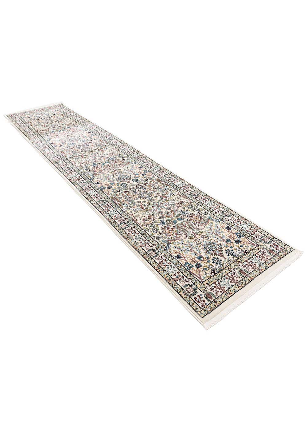 Ivory 3' x 13' Nain Design Runner Rug | eSaleRugs