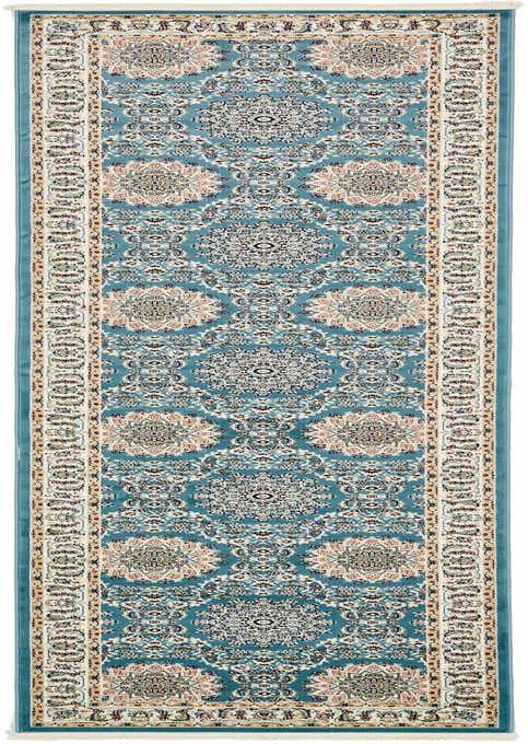 Blue 3' x 13' Nain Design Runner Rug | eSaleRugs