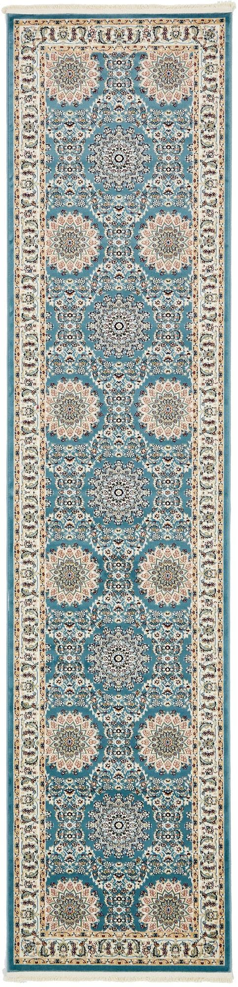 Blue 3' x 13' Nain Design Runner Rug | eSaleRugs