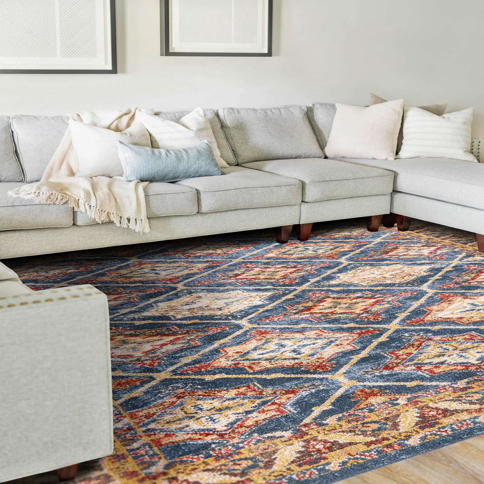 Light Blue 8' x 10' Arcadia Rug | eSaleRugs