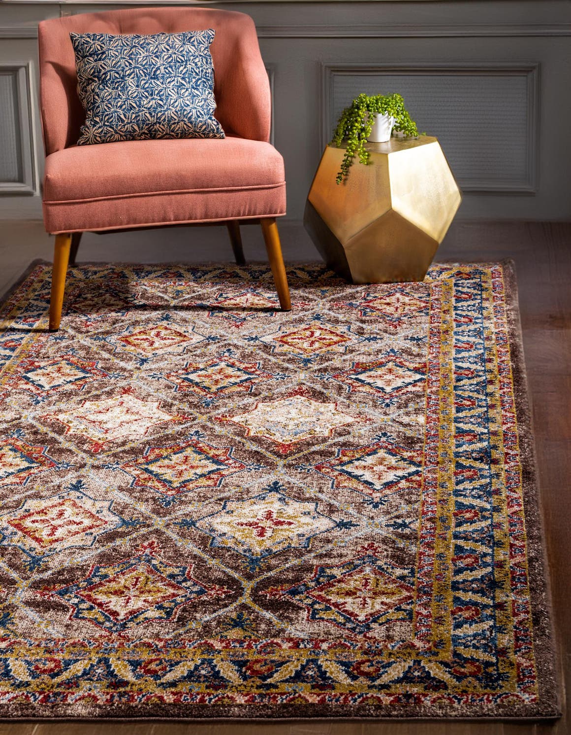 Dark Brown 8' x 10' Arcadia Rug | eSaleRugs