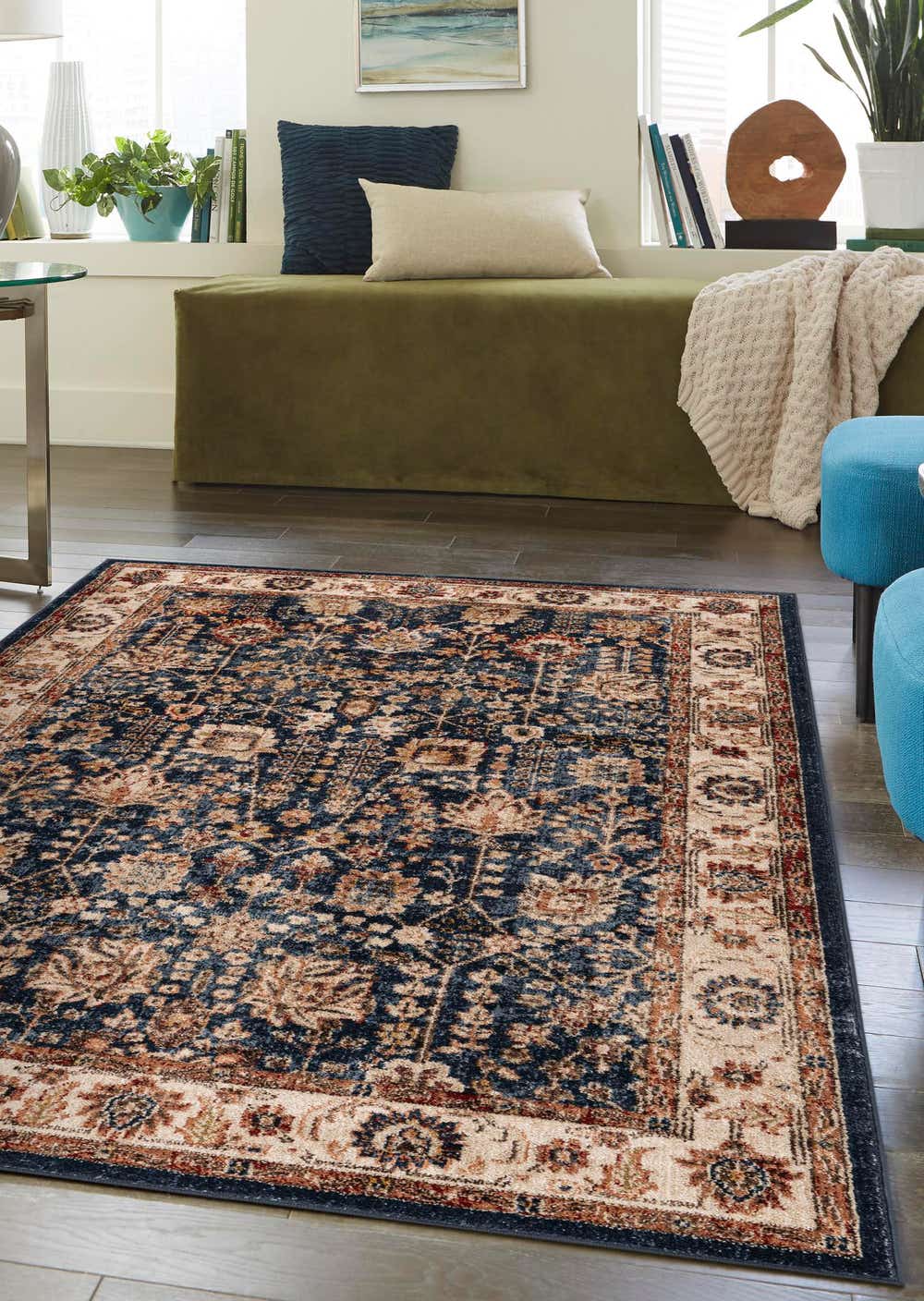 Light Blue 4' x 6' Arcadia Rug | eSaleRugs