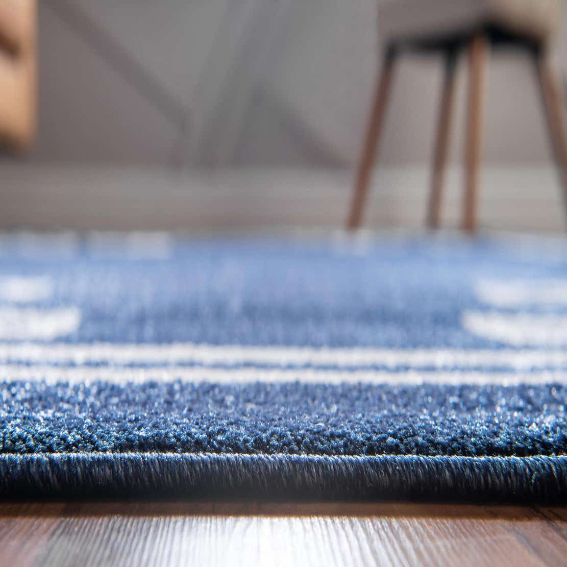 Dark Blue 5' x 8' Greek Key Rug | eSaleRugs