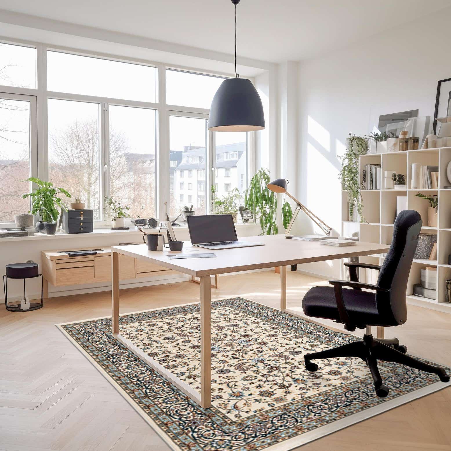 Ivory 5' x 8' Nain Design Rug | eSaleRugs