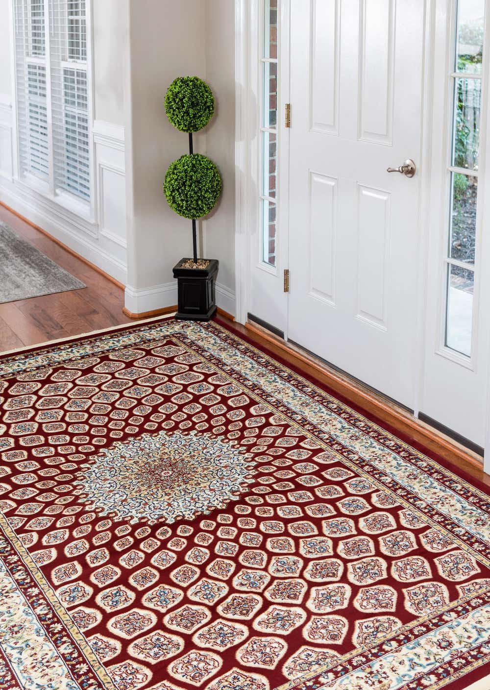 Burgundy 5' x 8' Nain Design Rug | eSaleRugs