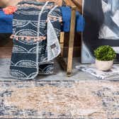 Dark Blue 3' x 13' Eliza Runner Rug | Rugs.com