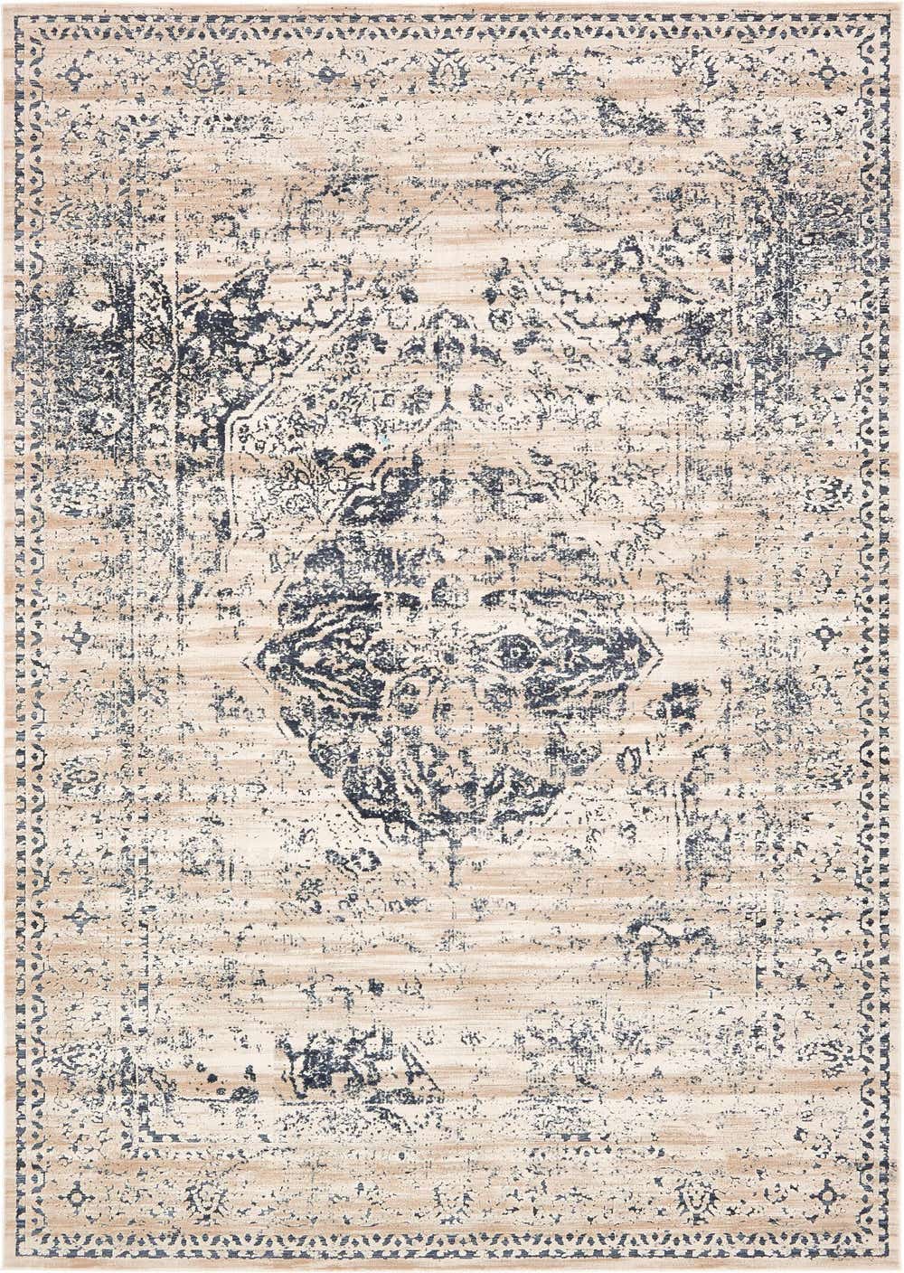 Dark Blue 9' x 12' Villa Rug | eSaleRugs