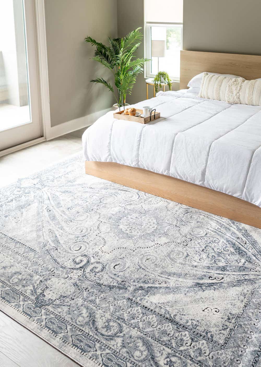 Dark Blue 8' x 10' Villa Rug | eSaleRugs