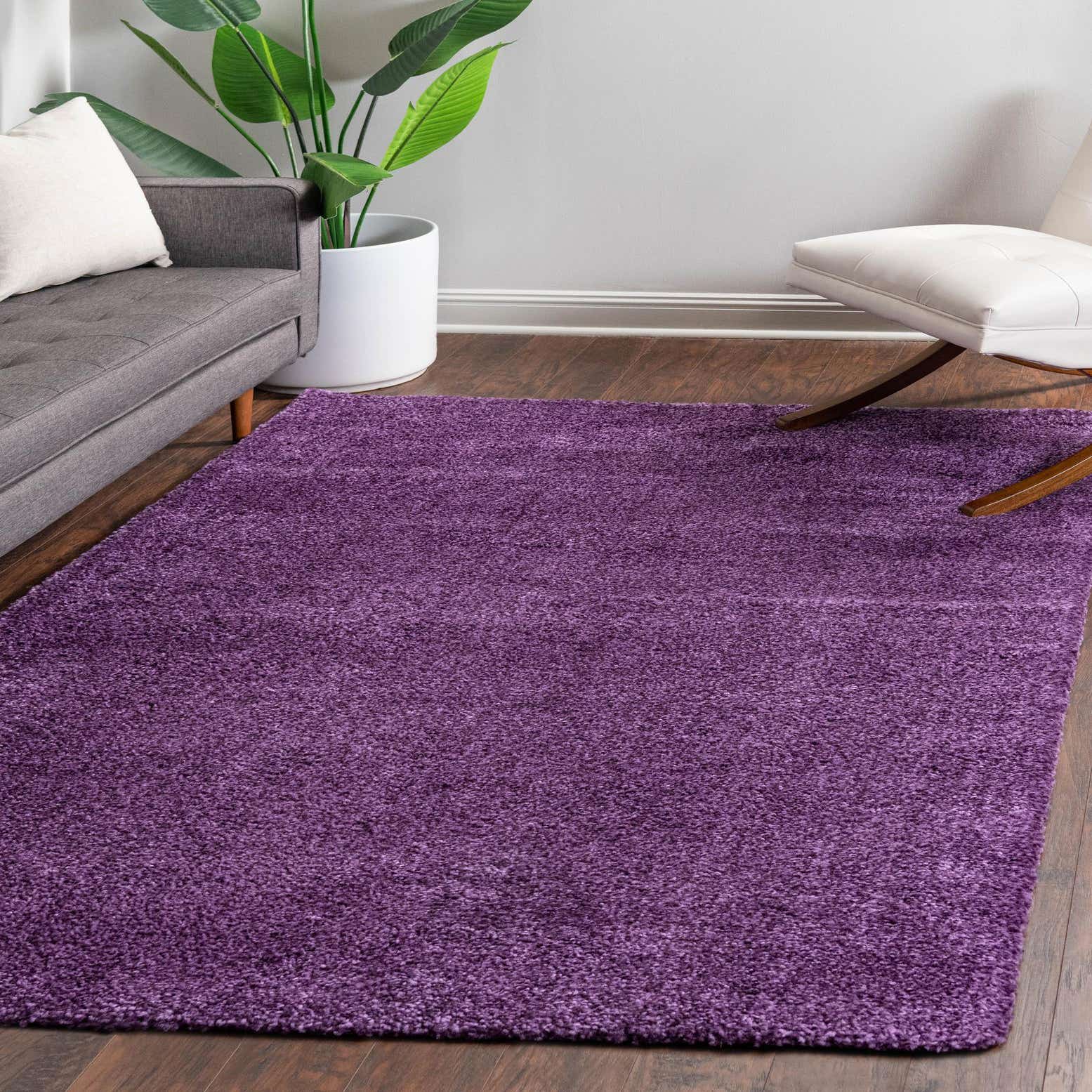 Violet 3' 3 x 5' 3 Solid Frieze Rug | eSaleRugs
