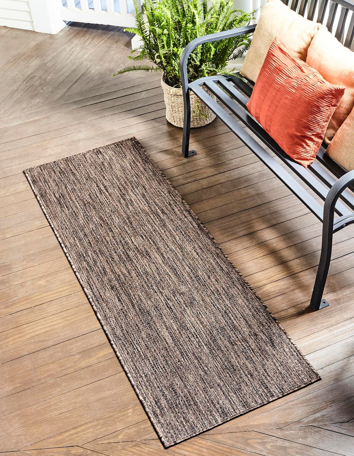 Light Brown 2' x 6' Outdoor Solid Runner Indoor / Outdoor Rug | eSaleRugs