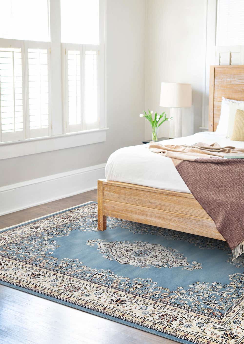 Blue 5' x 8' Nain Design Rug | eSaleRugs