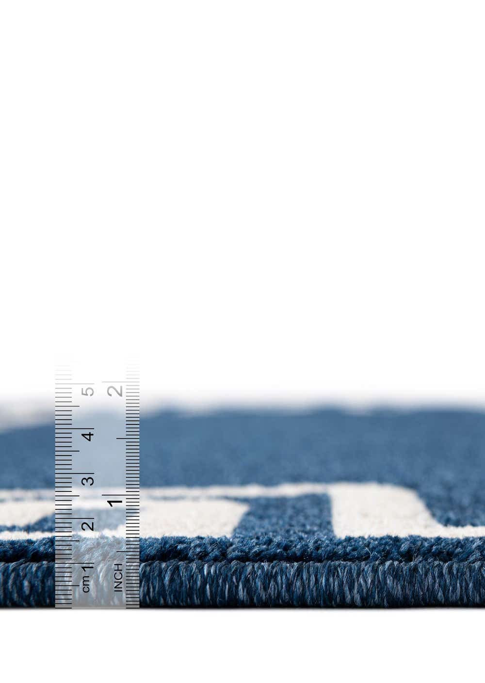 Navy Blue 2' 7 x 10' Greek Key Runner Rug | eSaleRugs