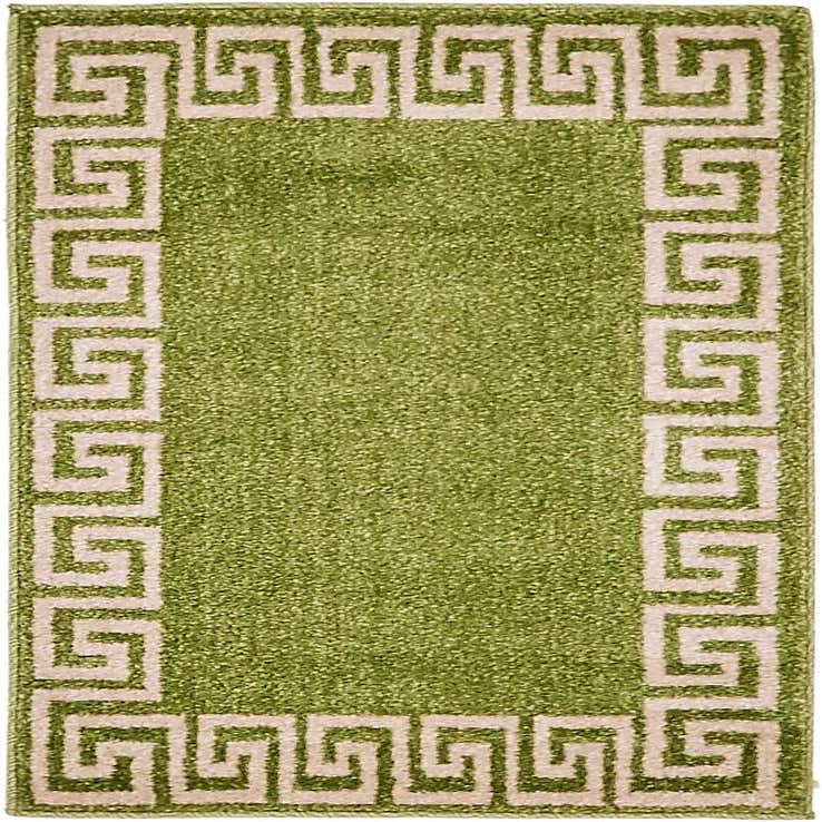 Light Green 2' x 3' Greek Key Rug | eSaleRugs