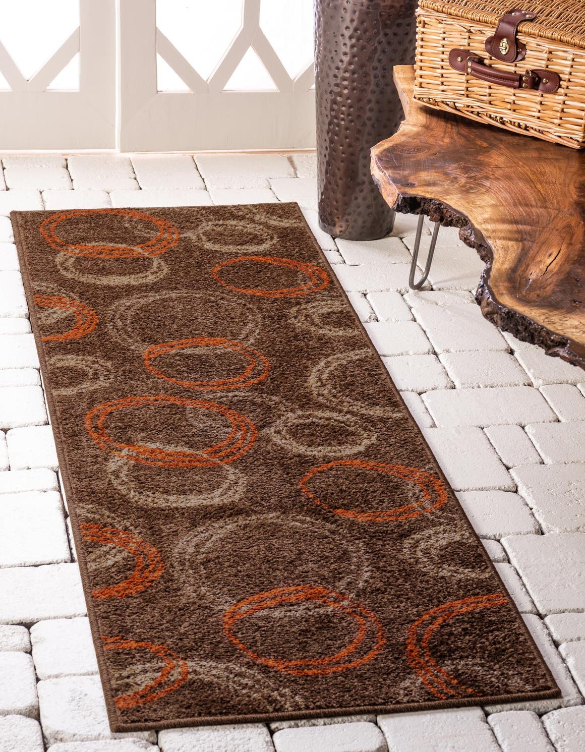 Brown 60cm x 183cm Harvest Runner Rug | AU Rugs