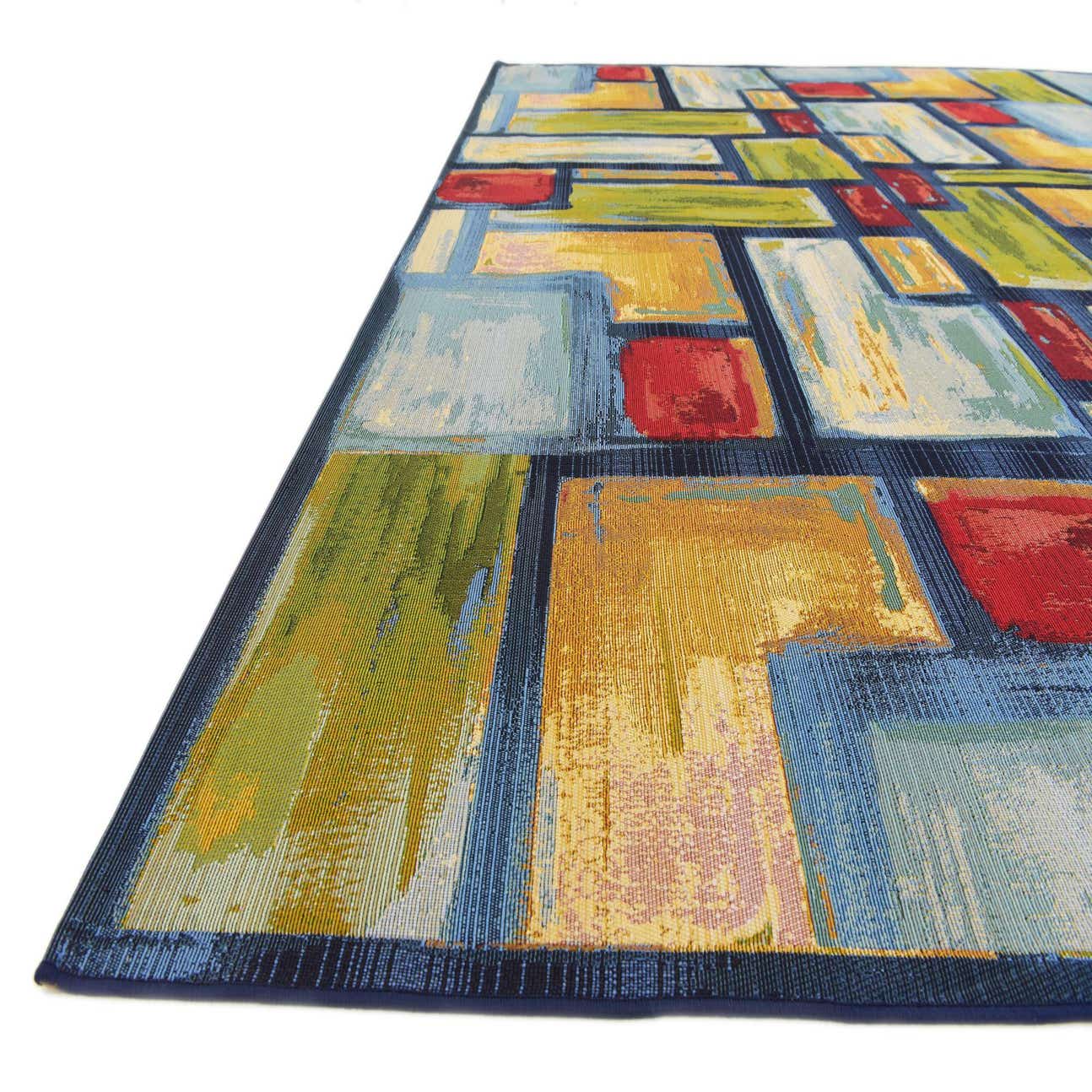 Multicolor 10' x 12' Outdoor Modern Rug | Rugs.com