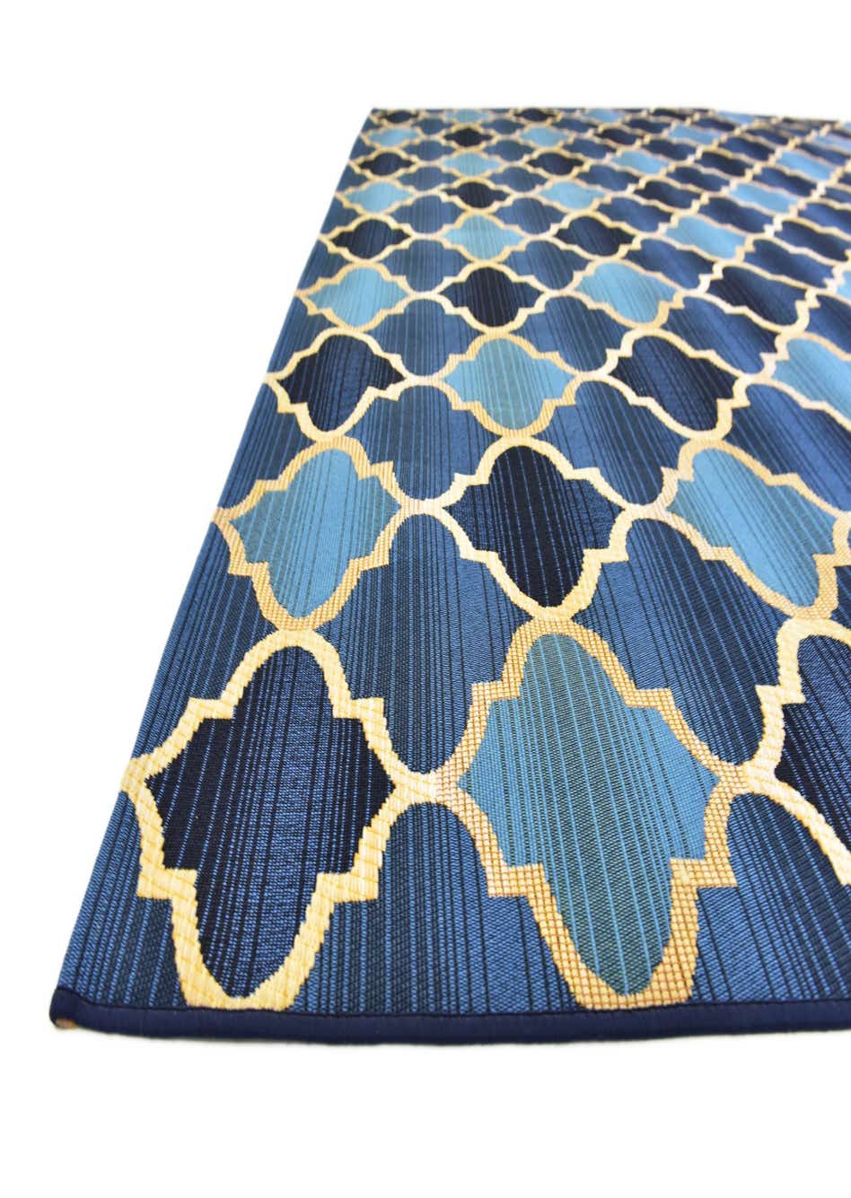 Blue 8' x 11' 4 Outdoor Lattice Rug | Rugs.com