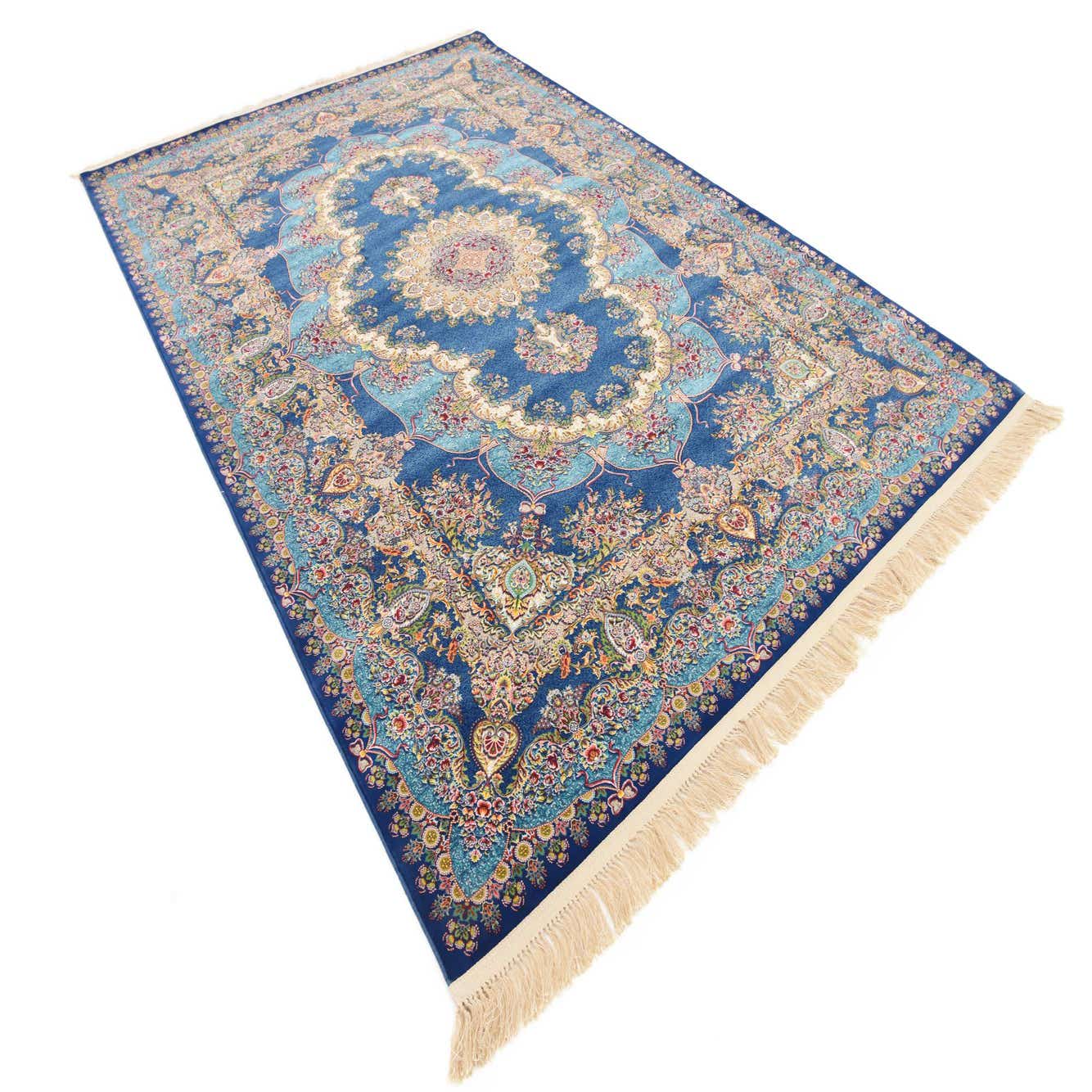 Dark Blue 9' 10 x 13' Dynasty Rug | Rugs.com