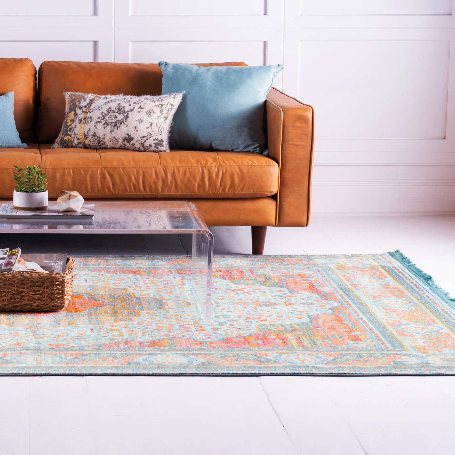 Light Blue 5' 5 x 8' Havana Rug | eSaleRugs