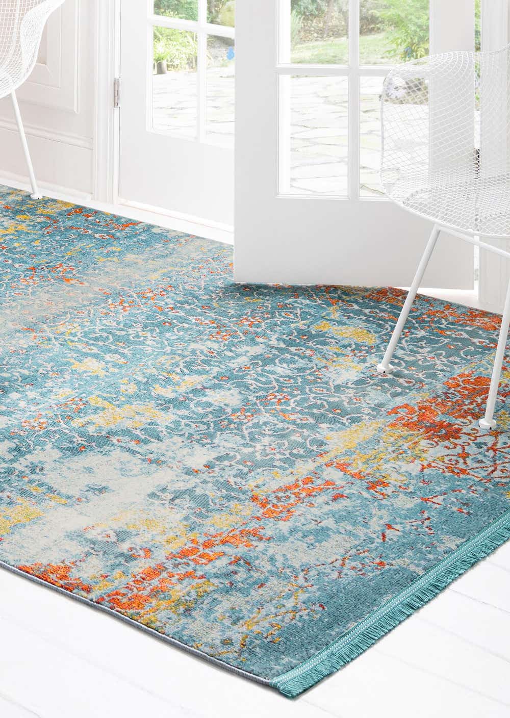 Blue 8' 4 x 10' Havana Rug | eSaleRugs