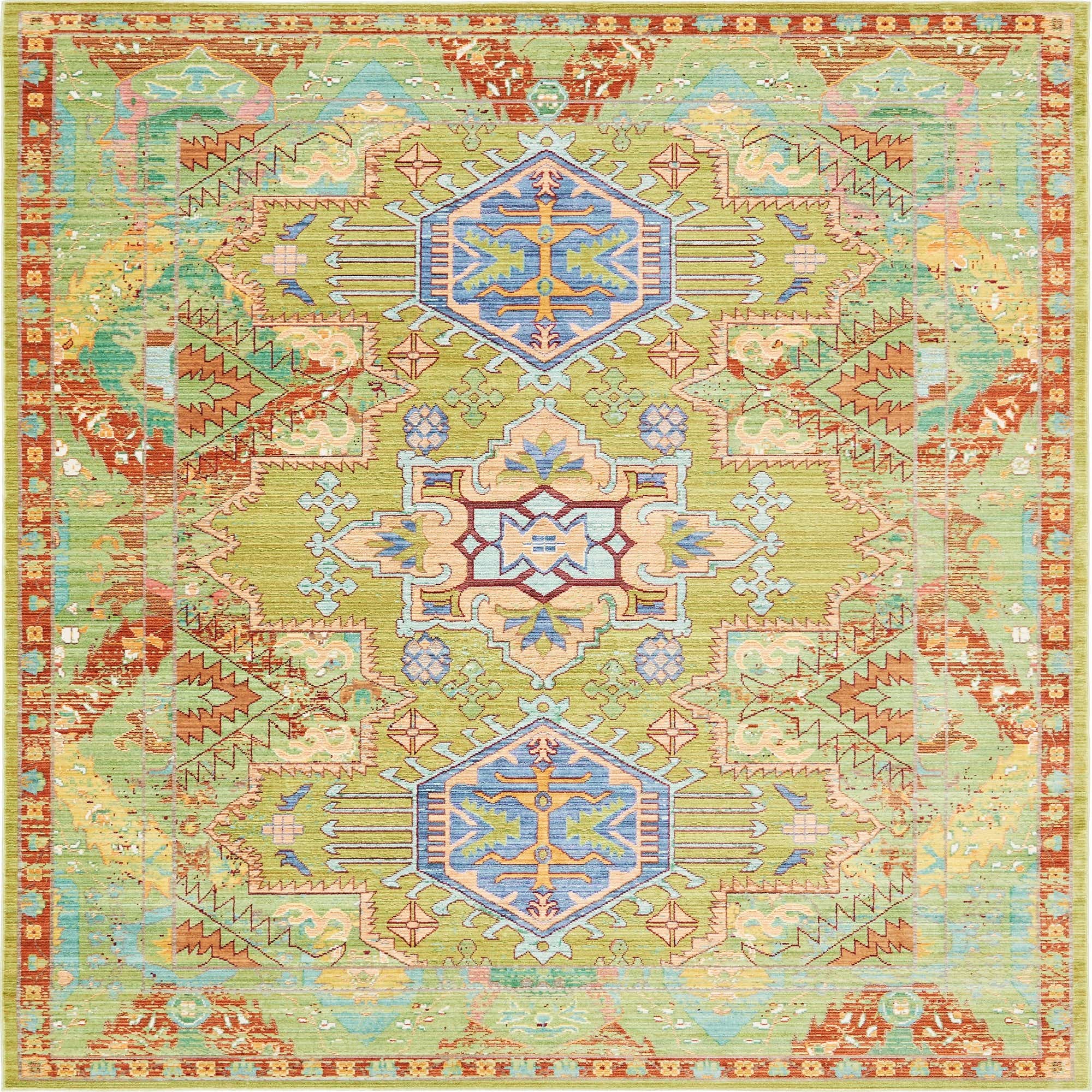 Light Green 8' x 10' Aqua Rug | eSaleRugs