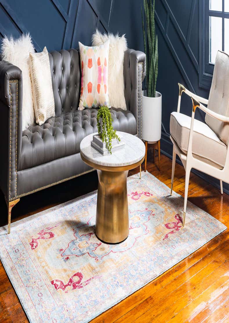 Light Blue 4' x 6' Aqua Rug | eSaleRugs