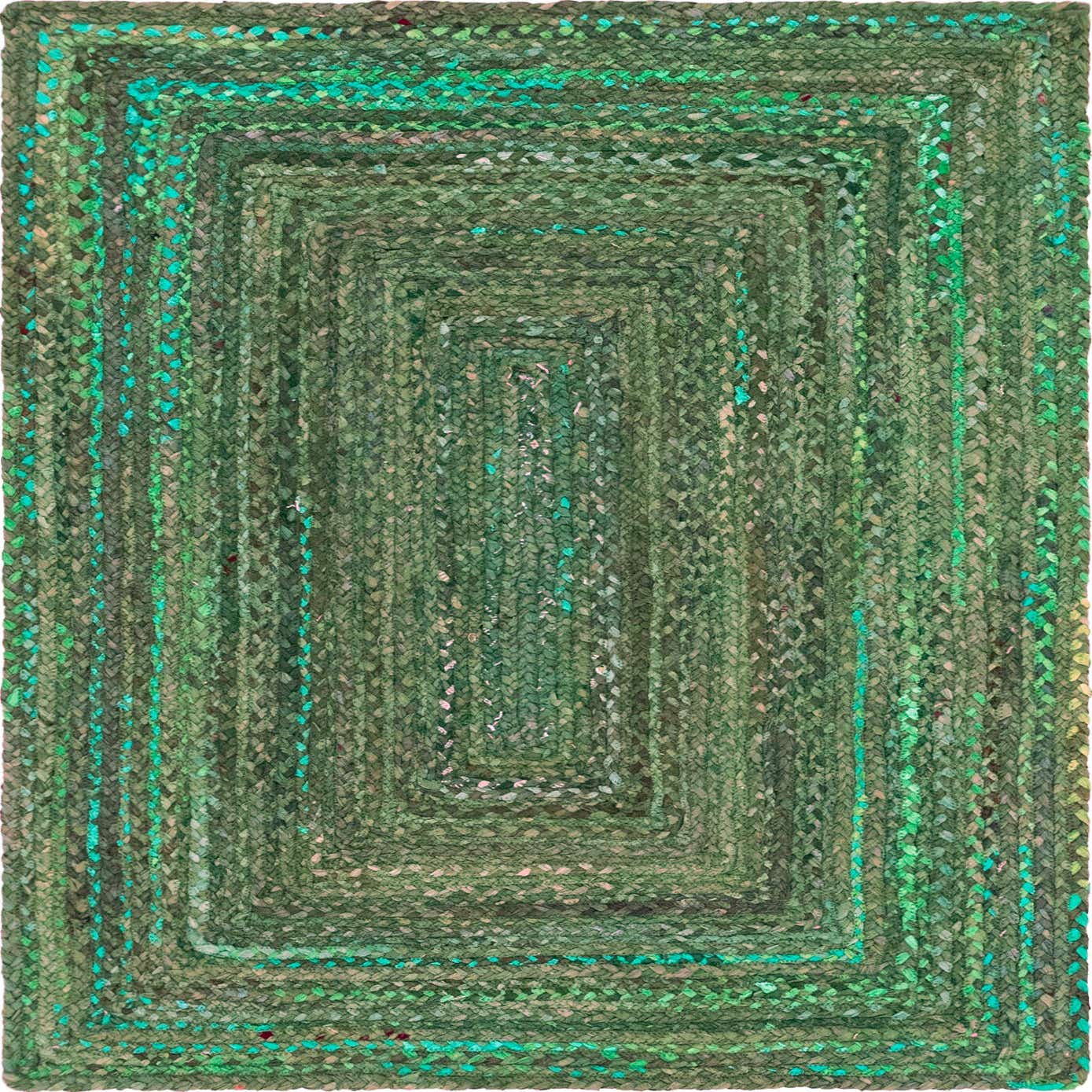 Green 4' x 6' Braided Chindi Rug | Rugs.com