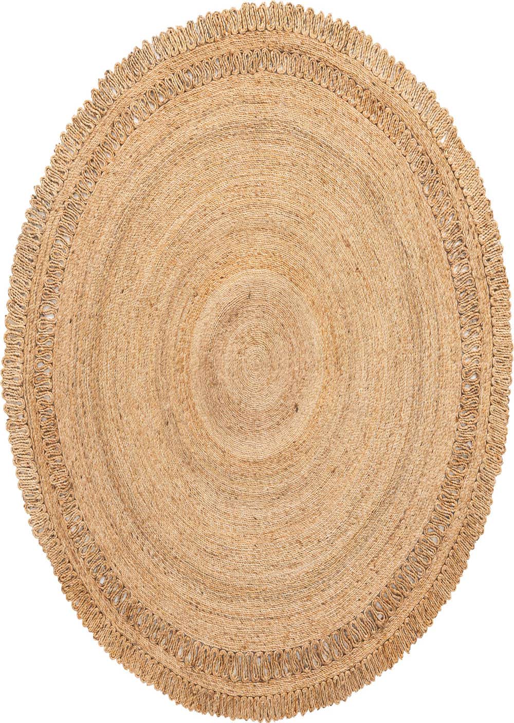 Natural 8' x 8' Hand Braided Jute Round Rug | eSaleRugs